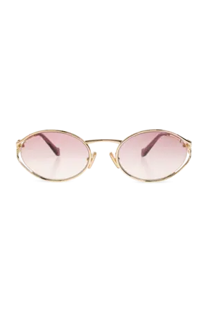 Miu Miu 52ys" Sunglasses - Gold