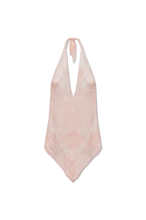 Balmain Silk Beach Top - Pink