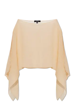 Balmain Silk Beach Poncho - Beige