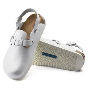 BIRKENSTOCK Kay Sl Natural Leather Narrow Fit Sandals - White