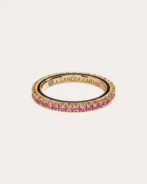 INCREDIBLE RISING Sapphire & 14k Gold Cancer Cartel Ring - Pink