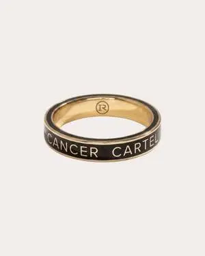 INCREDIBLE RISING 14k Gold Cancer Cartel Band Ring - Black