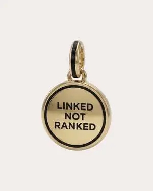 INCREDIBLE RISING 14k Yellow Gloria Pendant With Black Enamel - Gold