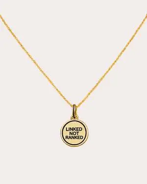 INCREDIBLE RISING 14k Yellow "linked Not Ranked" Pendant Necklace - Gold
