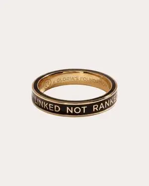INCREDIBLE RISING 14k Gold Gloria Band Ring - Black
