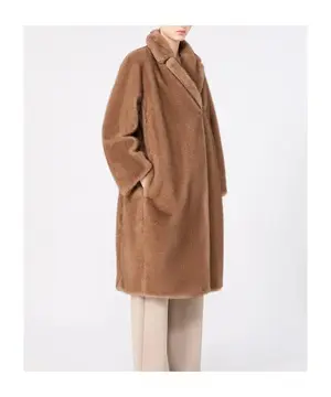 Max Mara Belted Fur Long Coat