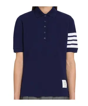 Thom Browne 4-bar Short Sleeve Polo