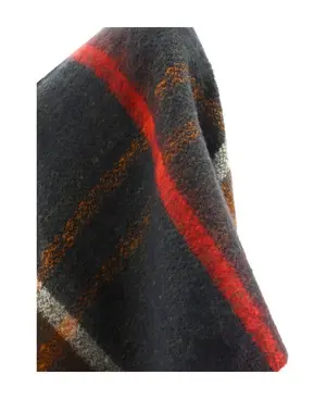 Barbour Checked V-neck Cape