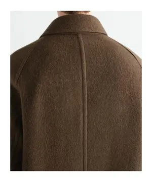LEMAIRE Double-breasted Coat In Felted Wool And Alpaca Blend