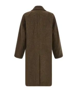 LEMAIRE Double-breasted Coat - Mud