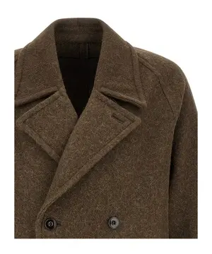LEMAIRE Double-breasted Coat - Mud