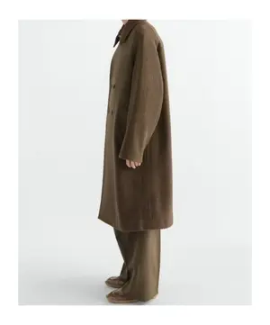 LEMAIRE Double-breasted Coat - Mud
