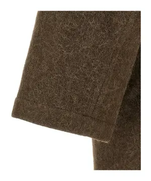 LEMAIRE Double-breasted Coat - Mud