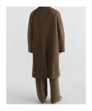 LEMAIRE Double-breasted Coat - Mud