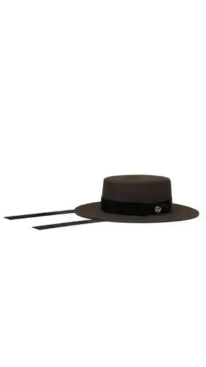 LE TRAP Boater Hat - Brown