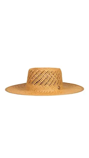 LE TRAP Neutrals Santorini Straw Sun Hat - Yellow