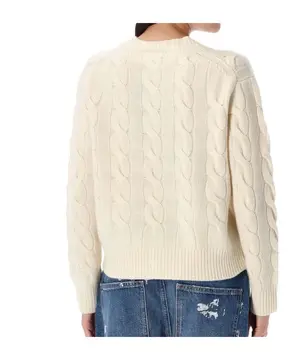 Polo Ralph Lauren Logo Embroidered Cable-knitted Jumper