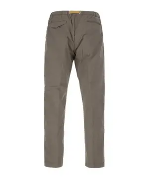 WHITE SAND Pleated Trousers With Belt Detail - Green