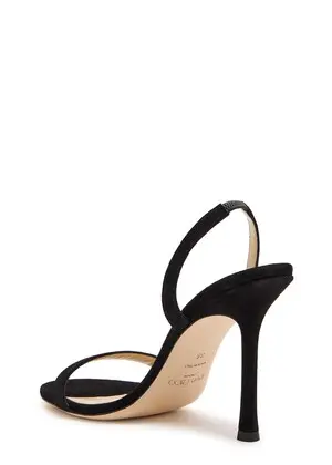 JIMMY CHOO Jenn 100 Suede Slingback Sandals