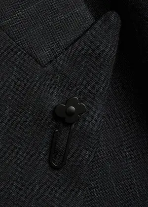 LARDINI Pinstriped Double-breasted Wool Blazer