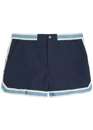 CHE Baller Striped Poplin Swim Shorts - Navy