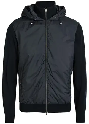 Herno Quilted Hooded Cotton Jacket - Navy