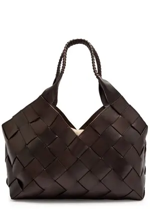 Dragon Diffusion Castello Large Woven Leather Tote Bag