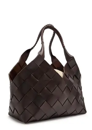 Dragon Diffusion Castello Large Woven Leather Tote Bag