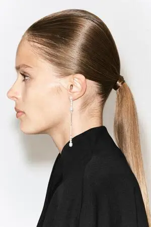 Cos Asymmetric Freshwater Pearl Drop Earrings