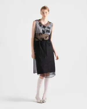 Prada Poplin Top With Drawstring Hem