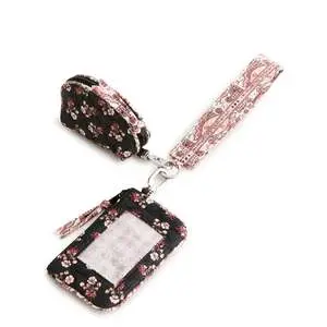 VERA BRADLEY Dual Pouch Wide Wristlet In Melissa Ditsy - Red