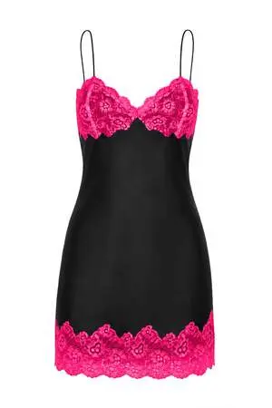 SWF Lace Trim Slip Dress - Midnight Bloom