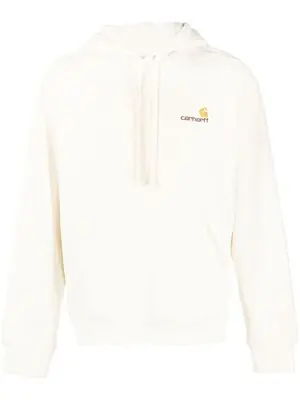 Carhartt Work In Progress Hoodie With Logo - Beige