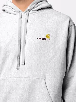 Carhartt Work In Progress Embroidered Logo Cotton Hoodie