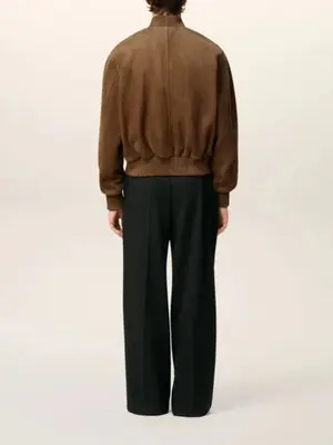 AMI Paris Suede Leather Zipped Jacket