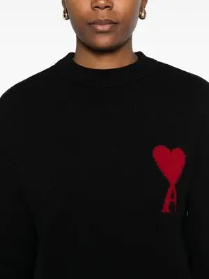 AMI Paris De Coeur Wool Cardigan