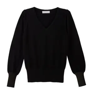 COVE V Neck Jumper - Black
