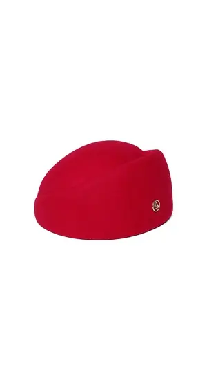 LE TRAP Zurich Pillbox Hat - Red