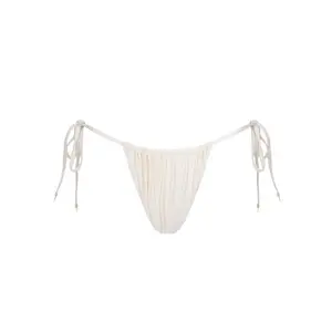 THAYNNE SWIMWEAR Trancoso Bikini Bottom Cream Pearl - White