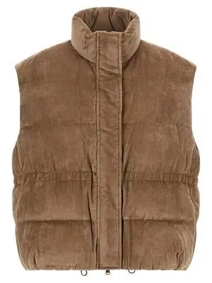 Brunello Cucinelli Quilted Corduroy Waistcoat - Cream