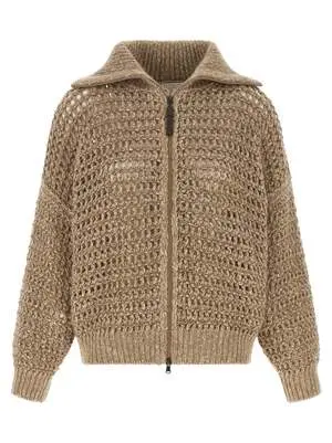 Brunello Cucinelli Dazzling' Cardigan - Cream