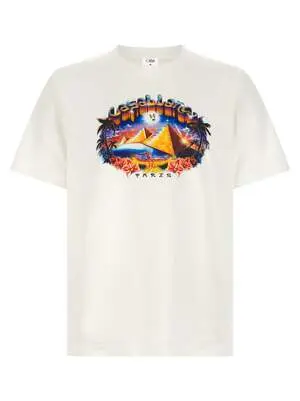 Casablanca Tourism' Print T-shirt - White
