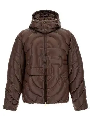 Casablanca Monogram' Quilting Down Jacket - Brown