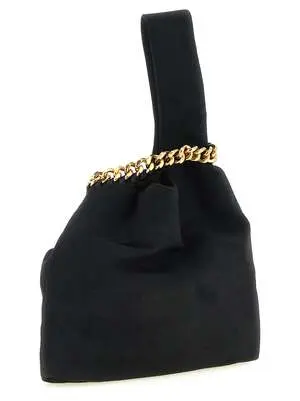 Stella McCartney Suede Effect Wristlet Handbag - Black