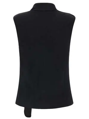 LEMAIRE Draped Panel Vest - Black