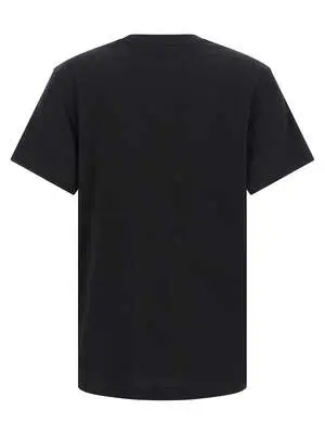 Moncler Logo Embroidery Cotton T-shirt - Black