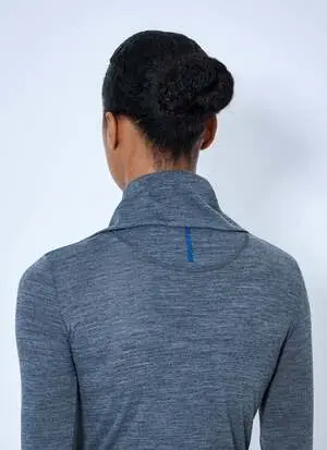 JIL SANDER Quarter-zip Long Sleeve Top - Gray