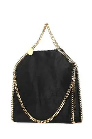 Stella McCartney Shaggy Deer Falabella Fold Over Handbag - Black