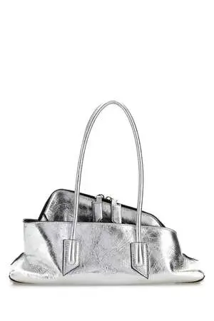 Attico THE ATTICO La Passeggiata Leather Handbag Silver