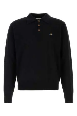 VIVIENNE WESTWOOD Wool Mark Polo Shirt - Black